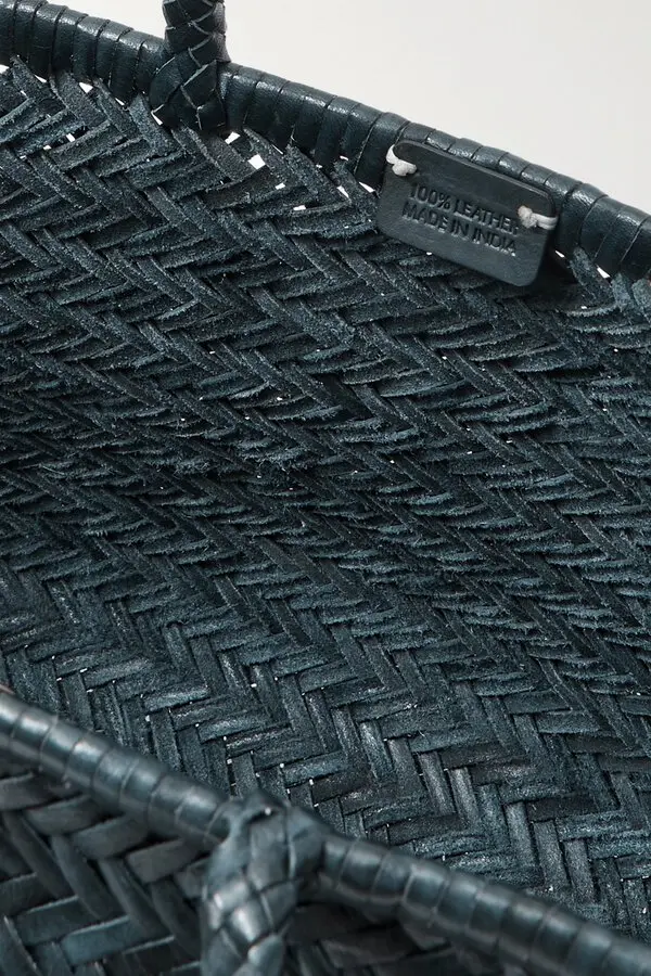 Dragon Diffusion Bamboo Triple Jump Big Woven Leather Tote