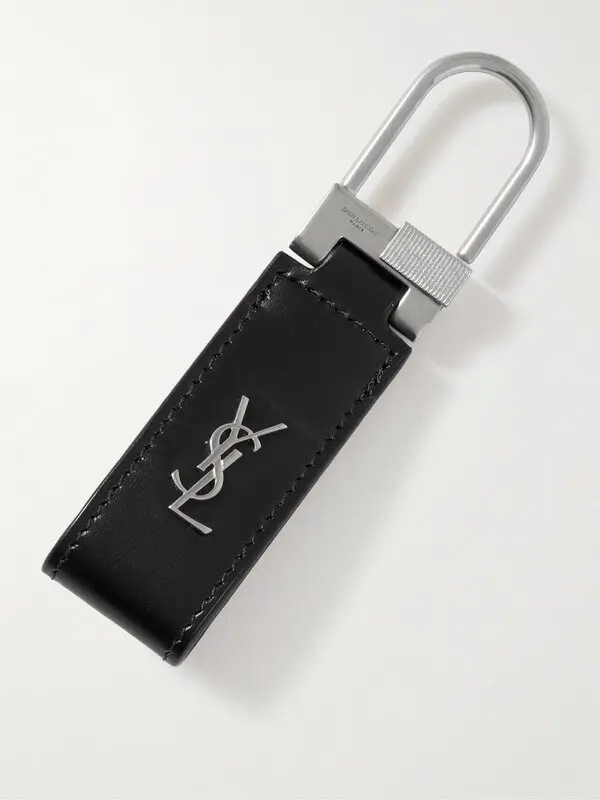Saint Laurent Logo-detailed Key Fob - Black