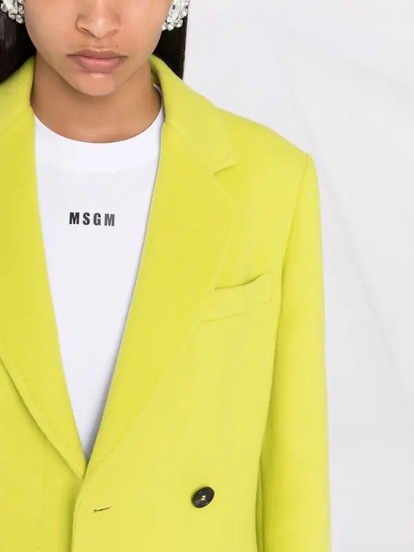 MSGM Logo-print Long-sleeve T-shirt - White