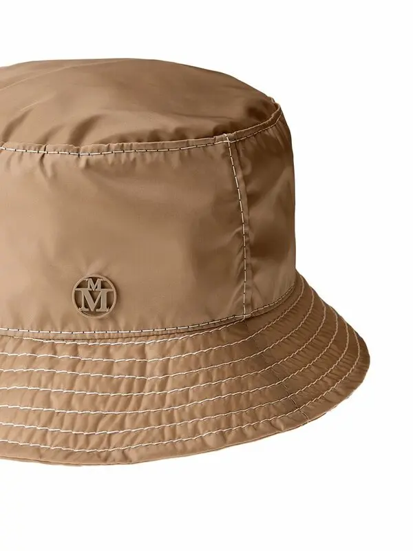 MAISON MICHEL Jason Foldable Bucket Hat - Neutrals