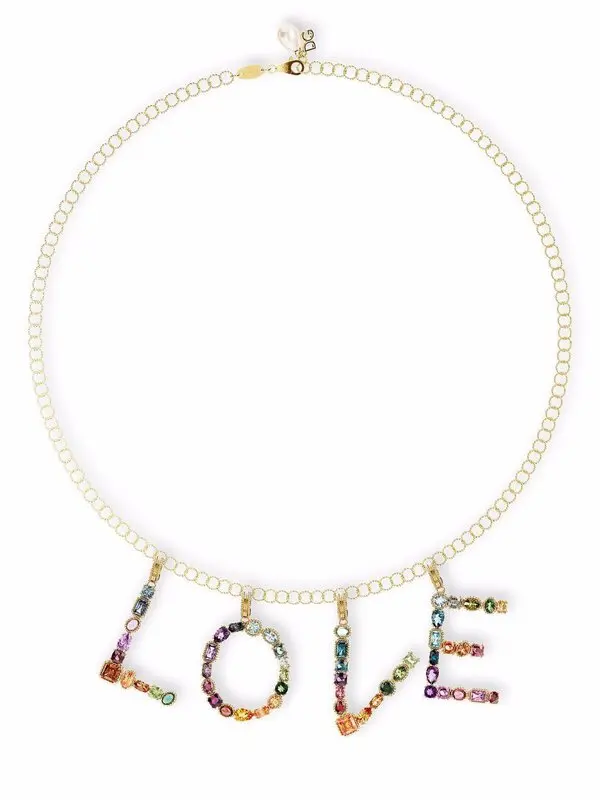 Dolce & Gabbana 18k Yellow Gemstone Pendant - Gold