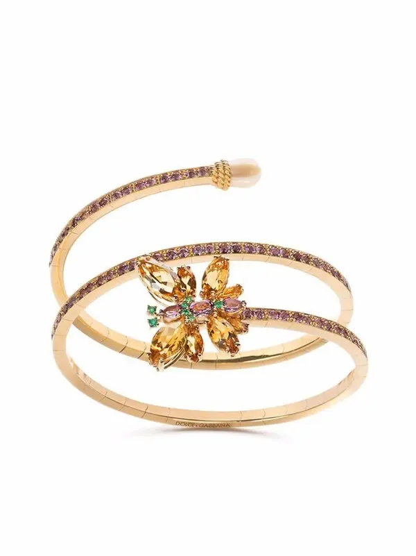 Dolce & Gabbana 18kt Yellow Multi-stone Cuff - Gold