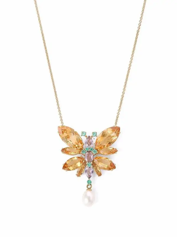 Dolce & Gabbana 18k Yellow Butterfly Necklace - Gold