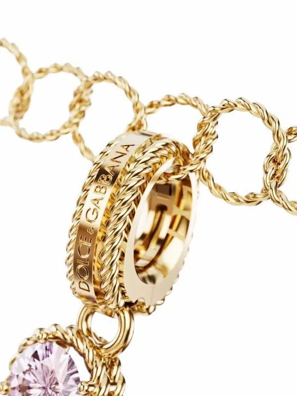Dolce & Gabbana Rainbow Alphabet 18kt Yellow Multi-stone Pendant