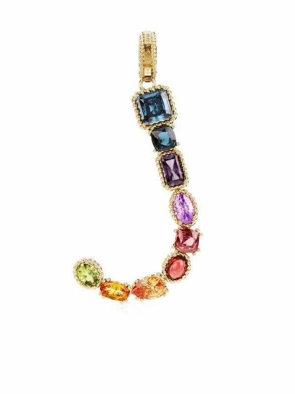 Dolce & Gabbana Rainbow Alphabet J 18kt Yellow Pendant - Gold