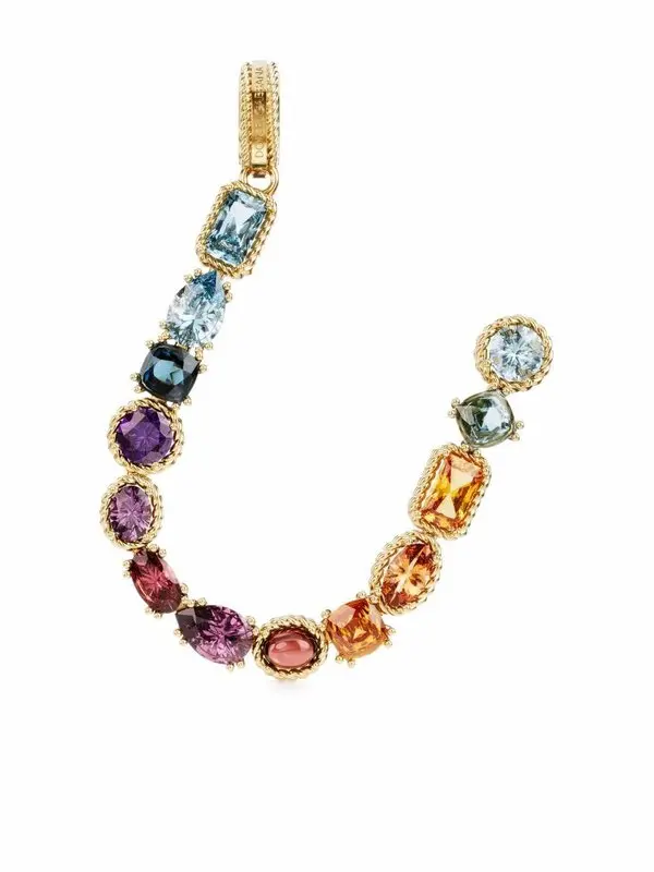 Dolce & Gabbana 18kt Yellow Gemstone 'u' Pendant - Gold