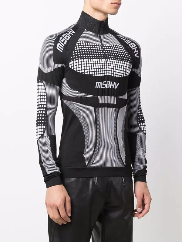 MISBHV High-collar Fitted Top