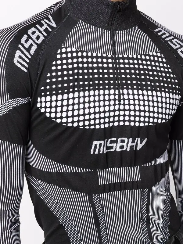 MISBHV High-collar Fitted Top