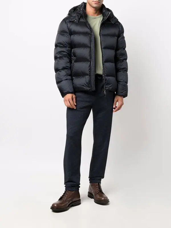 MOORER Feather-down Puffer Jacket - Blue