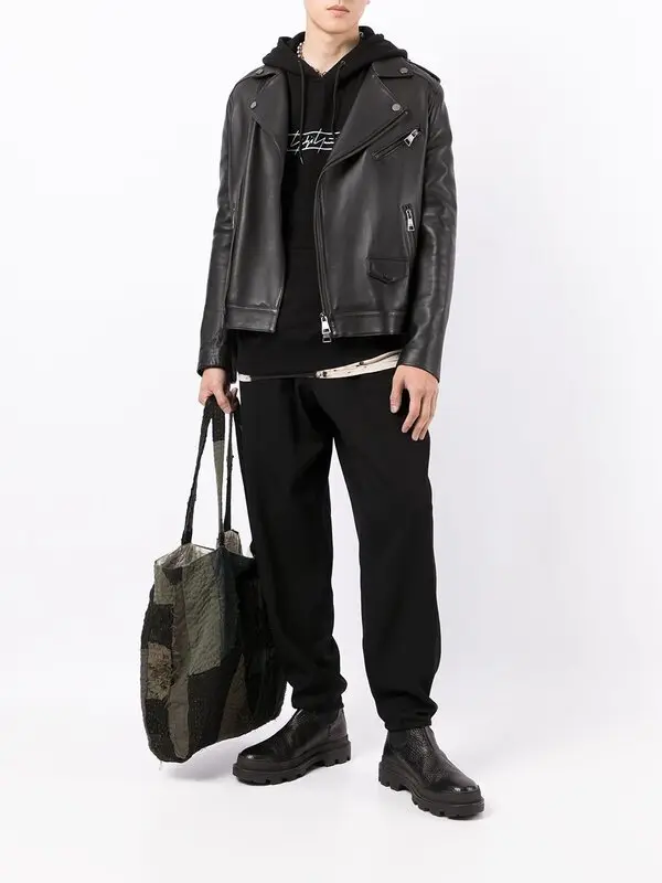 Yohji Yamamoto Logo Print Hoodie