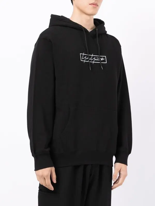 Yohji Yamamoto Logo Print Hoodie