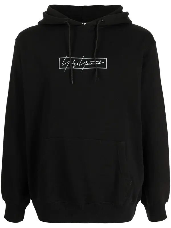 Yohji Yamamoto Logo Print Hoodie