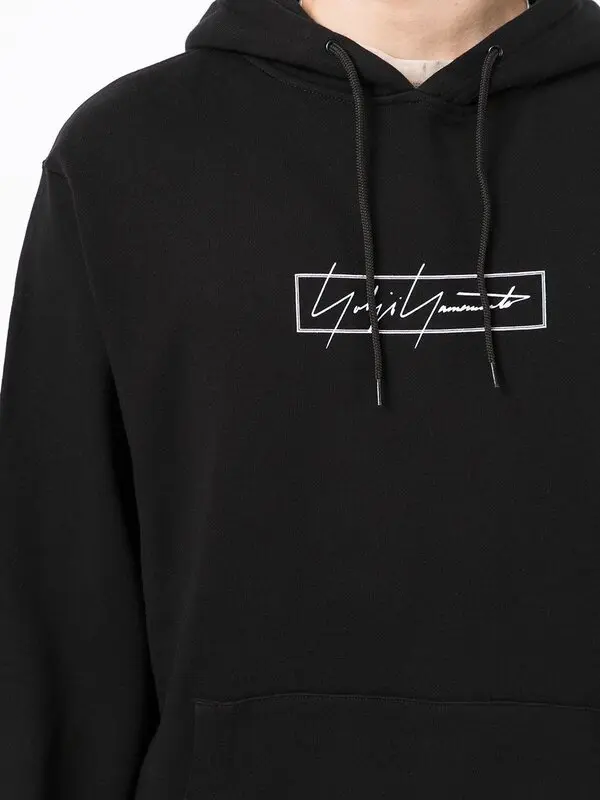 Yohji Yamamoto Logo Print Hoodie