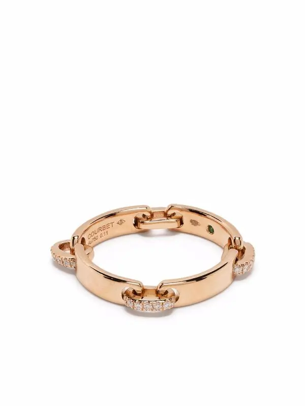 COURBET 18kt Recycled Rose Gold Laboratory-grown Diamond Band Ring - Pink