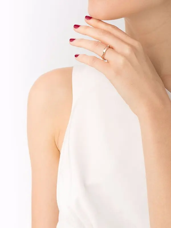 COURBET 18kt Recycled Rose Gold Laboratory-grown Diamond Band Ring - Pink