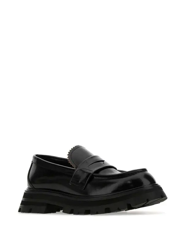 Alexander McQueen Wander Leather Loafers - Black
