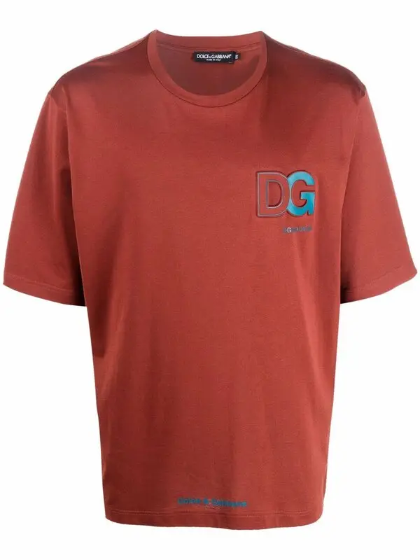 Dolce & Gabbana Logo-Embossed T-Shirt In Red - 46% Off | Editorialist