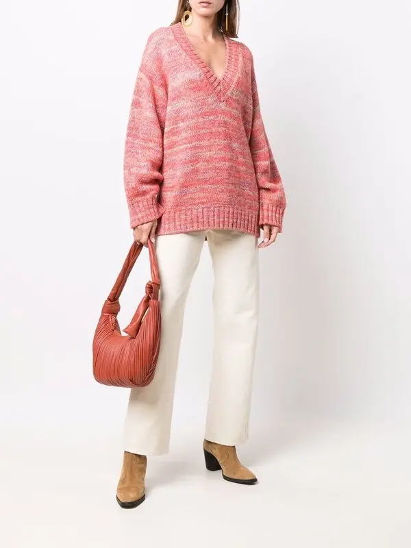 Missoni V-neck Striped Chunky Knit Jumper
