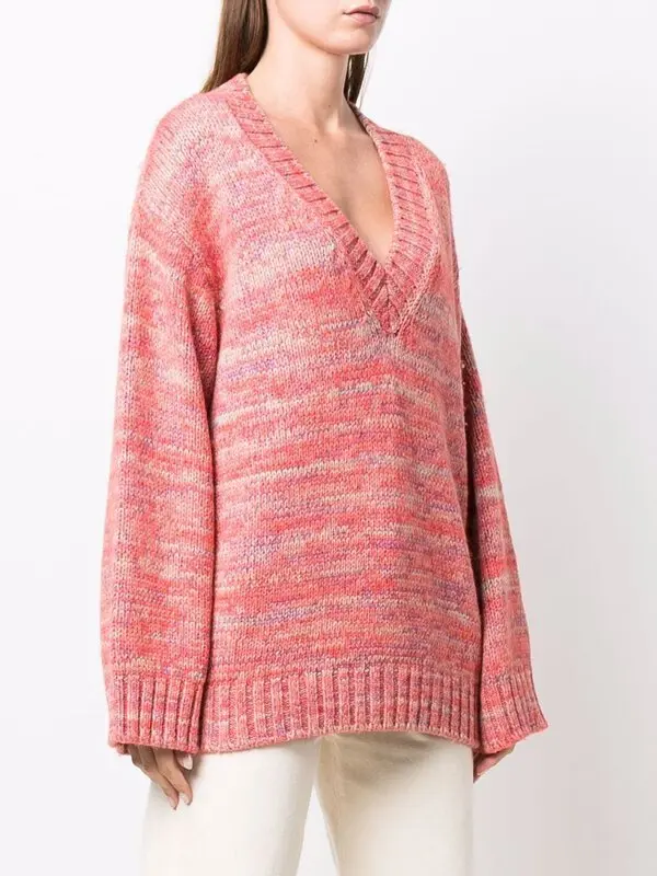 Missoni V-neck Striped Chunky Knit Jumper