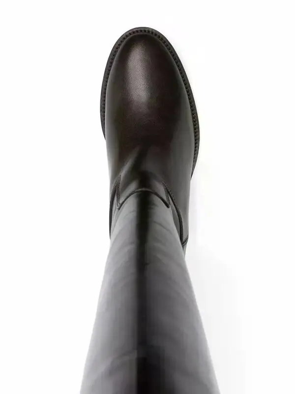 VIA ROMA 15 Logo Plaque Knee-length Boots - Brown