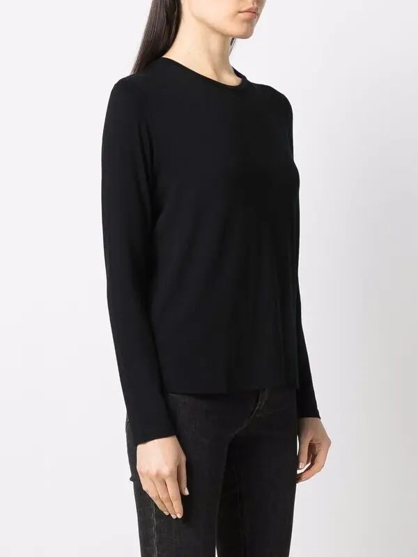 Majestic Filatures Finished-edge Long-sleeved T-shirt - Black