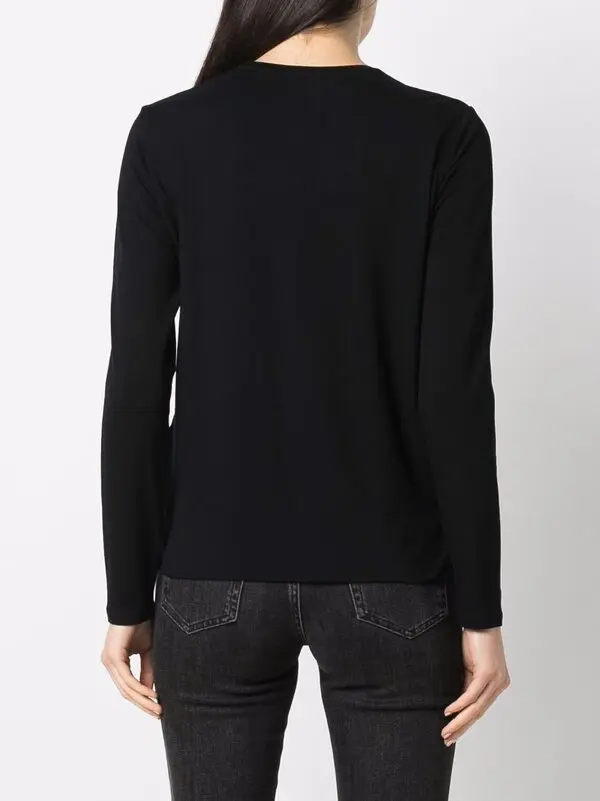 Majestic Filatures Finished-edge Long-sleeved T-shirt - Black