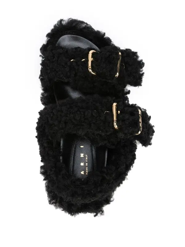 Marni Shearling Trimmed Sandals