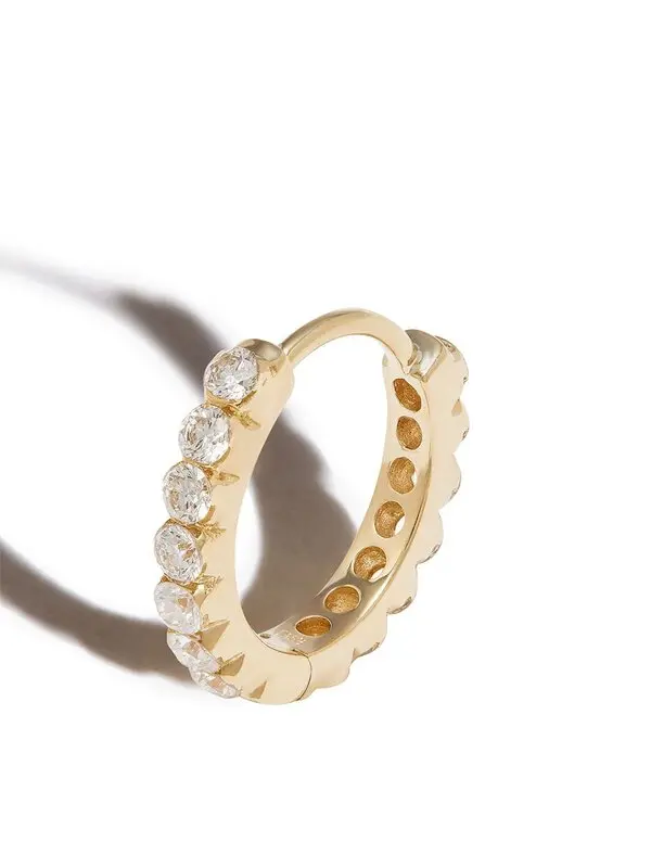 MARIA TASH 18kt Yellow Diamond Eternity Hoop Earring