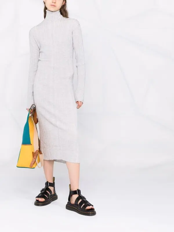 DIESEL® Ribbed Knit Midi Dress