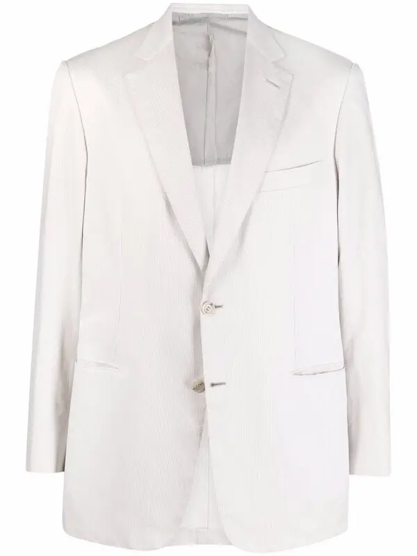 Brioni Striped Single Breasted Blazer