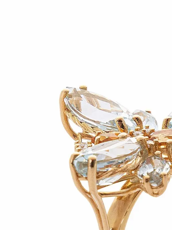 Dolce & Gabbana 18k Yellow Butterfly Gemstone Ring