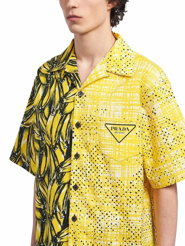 Prada Double Match Boxy-fit Shirt - Yellow | Editorialist