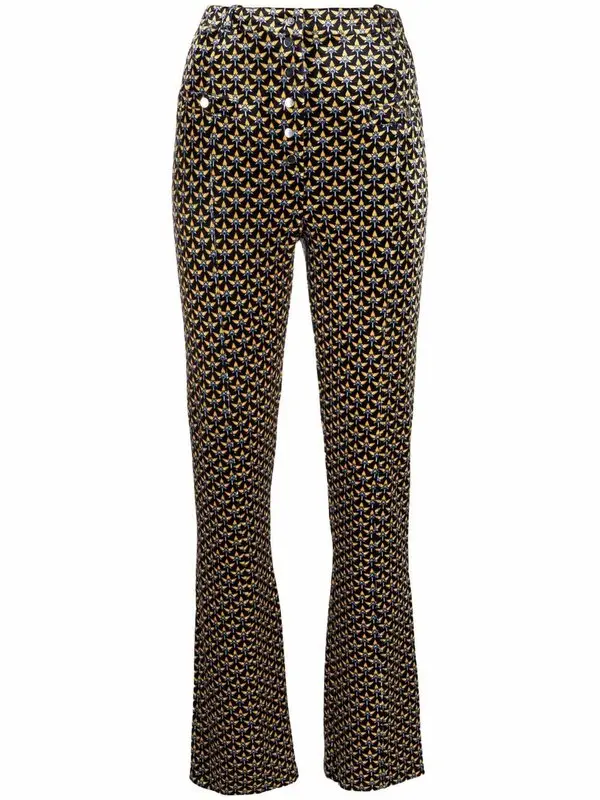 Rabanne Patterned Buttoned Trousers