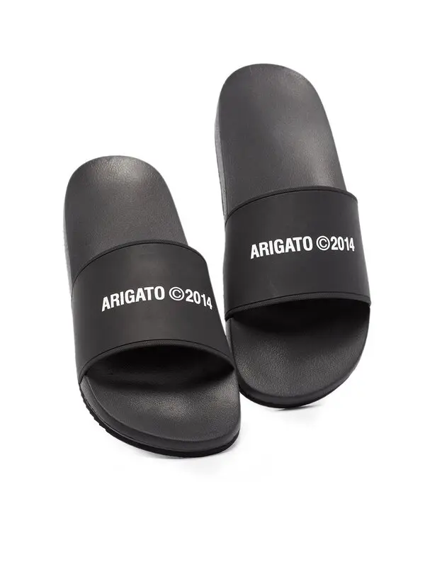 Axel Arigato Logo Print Slides - Black