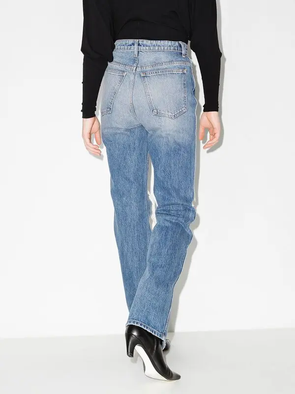 Khaite Danielle High-waisted Distressed Jeans - Blue