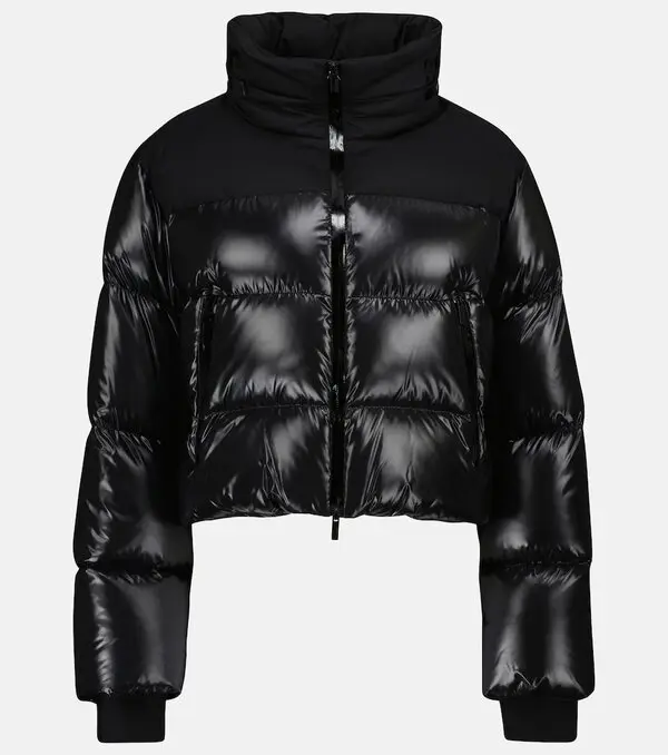 Moncler Jasione Cropped Down Jacket - Black