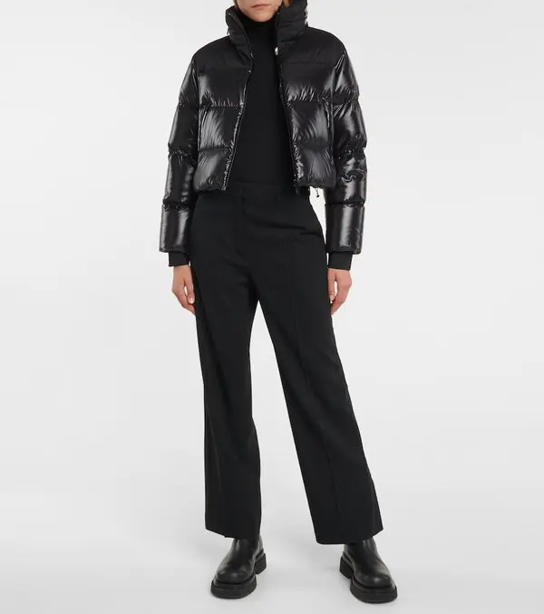 Moncler Jasione Cropped Down Jacket - Black