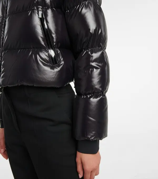 Moncler Jasione Cropped Down Jacket - Black