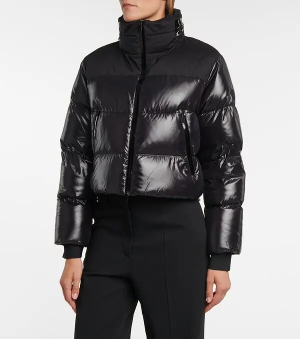 Moncler Jasione Cropped Down Jacket - Black