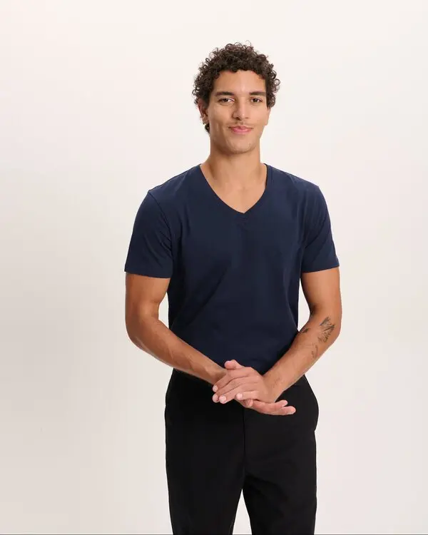 ATM Anthony Thomas Melillo Classic Jersey V-neck T-shirt Cotton