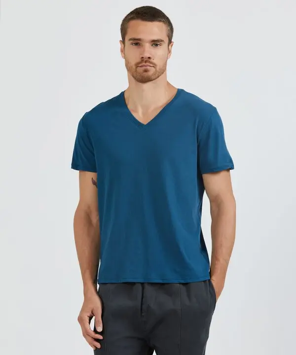 ATM Anthony Thomas Melillo Classic Jersey V-neck T-shirt Cotton