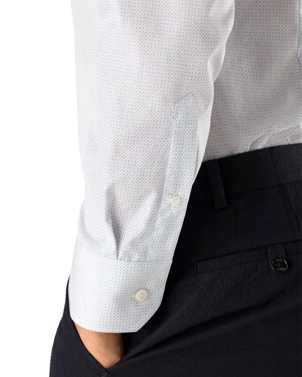 Eton Micro Print Contemporary Fit Dress Shirt - Blue