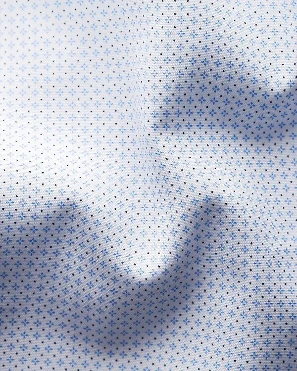 Eton Micro Print Contemporary Fit Dress Shirt - Blue