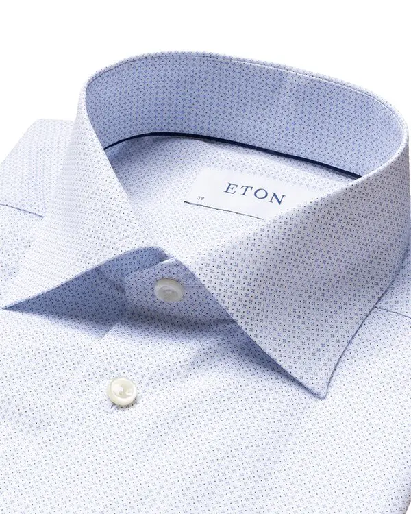 Eton Slim Fit Micro Print Shirt