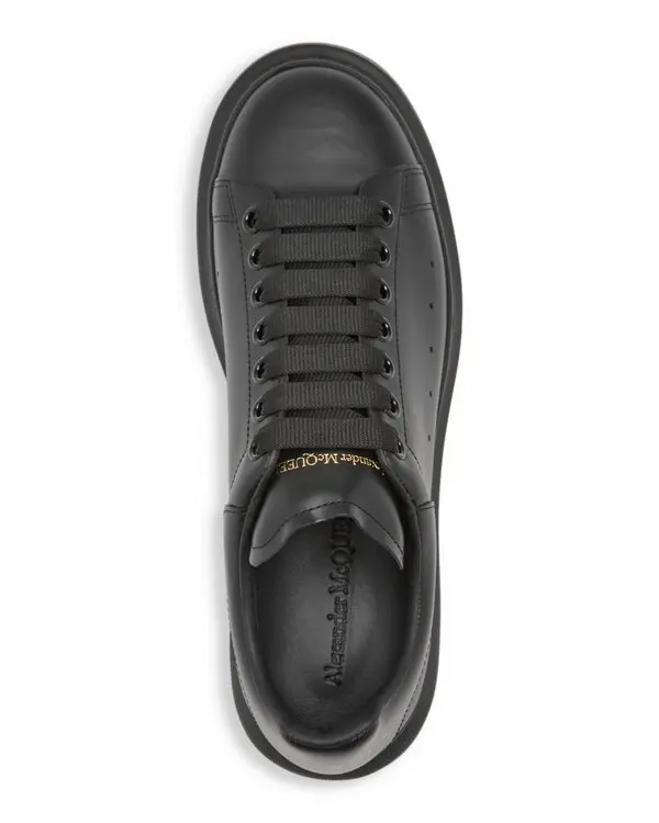 Alexander McQueen Oversized Leather Sneakers - Black