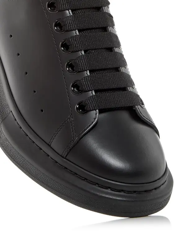 Alexander McQueen Oversized Leather Sneakers - Black