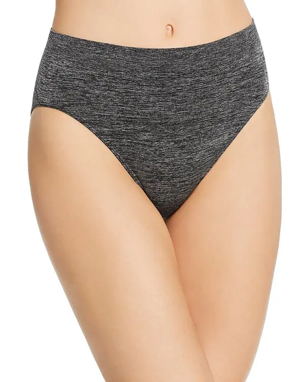 Wacoal B. Smooth Seamless High-cut Briefs - Charcoal Heather