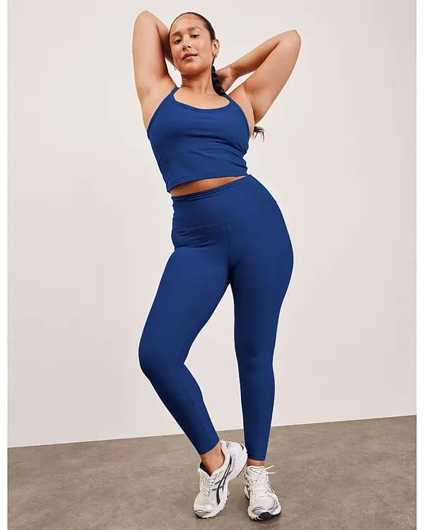 Beyond Yoga Spacedye Caught In The Midi High Waisted Legging - Marine Blue