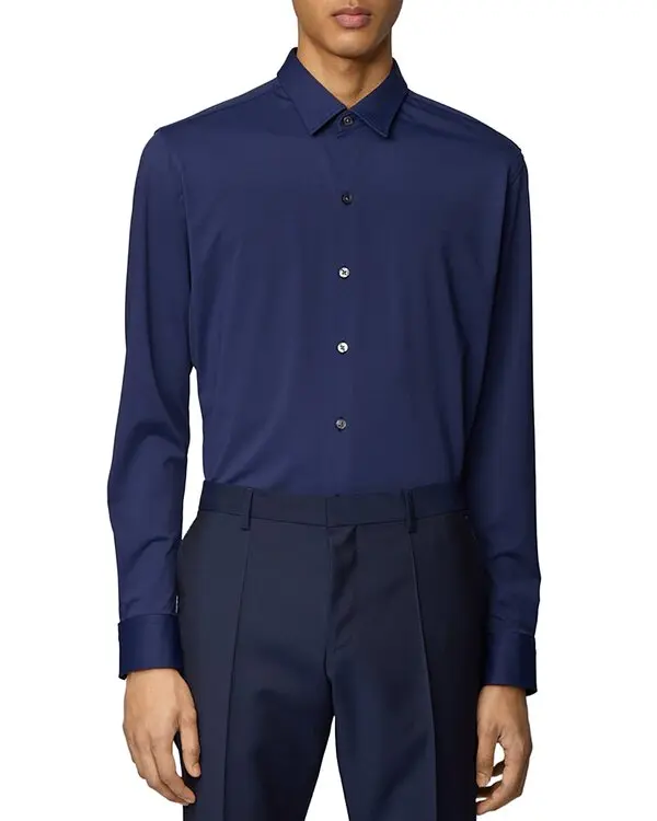BOSS Robbie Regular Fit Shirt - Dark Blue
