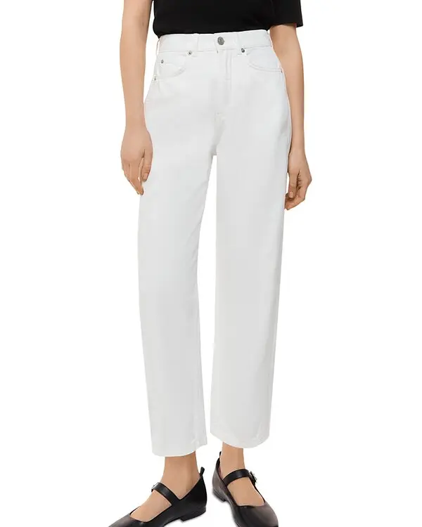 Whistles Organic High-waist Barrel Leg Jeans - White